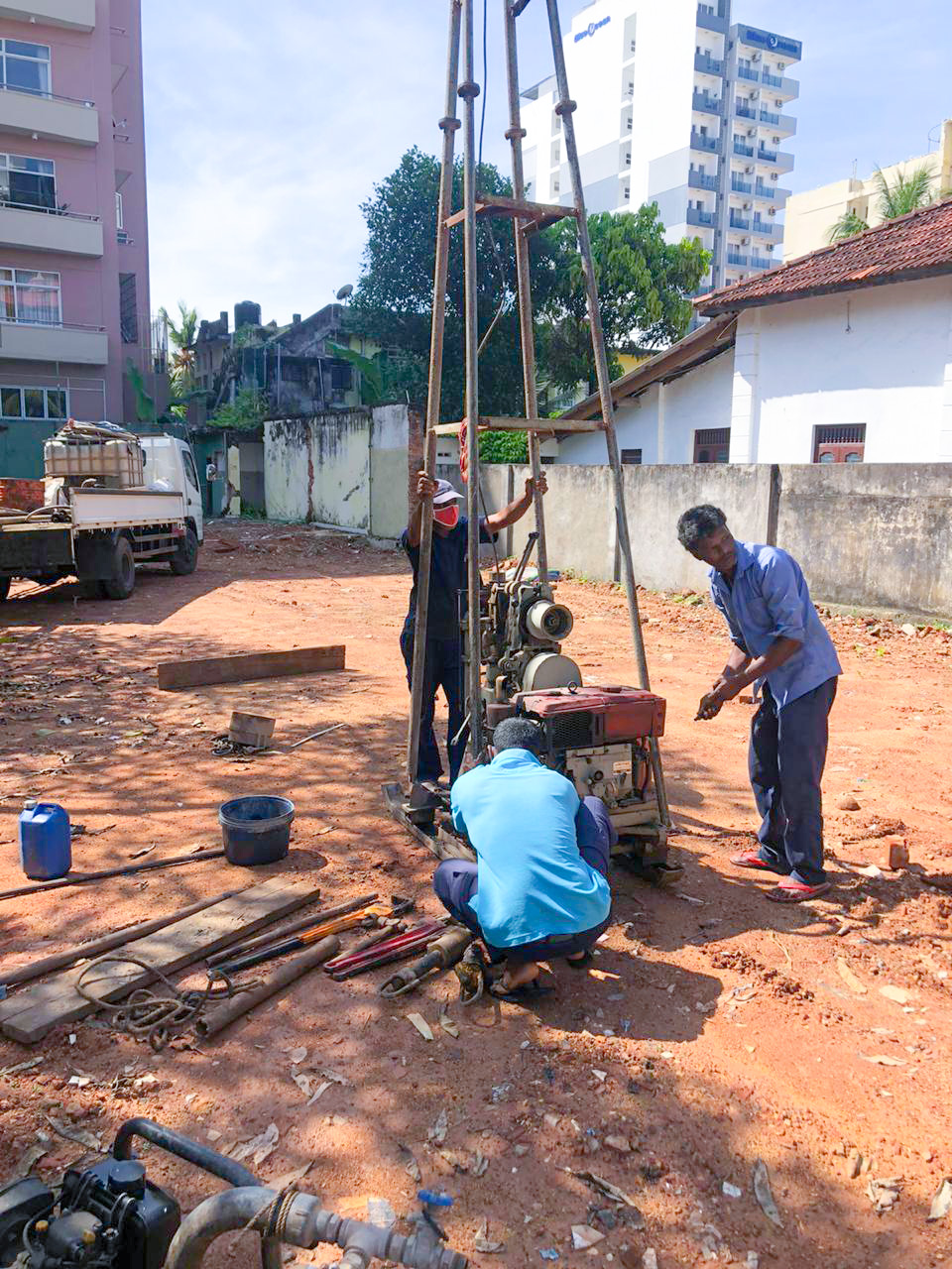 Soil testing – Golden Tower (Pvt) Ltd – Apartment in Colombo, Sri Lanka.